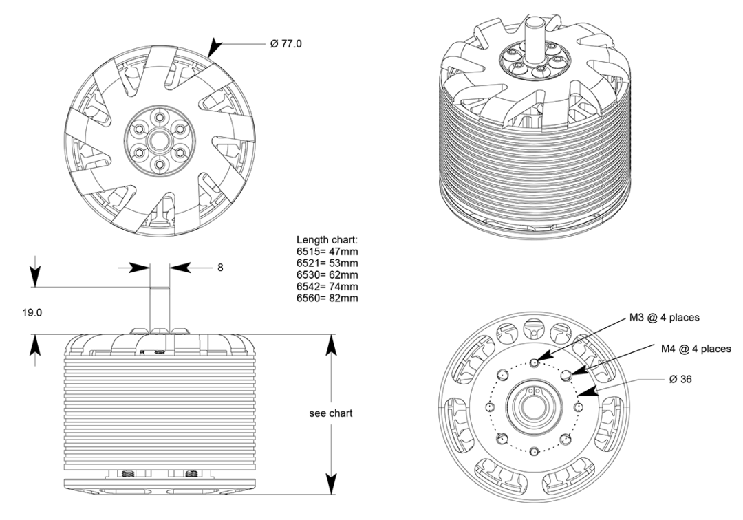 NeuMotors 6500 Series BLDC Motors - NeuMotors Brushless Motors