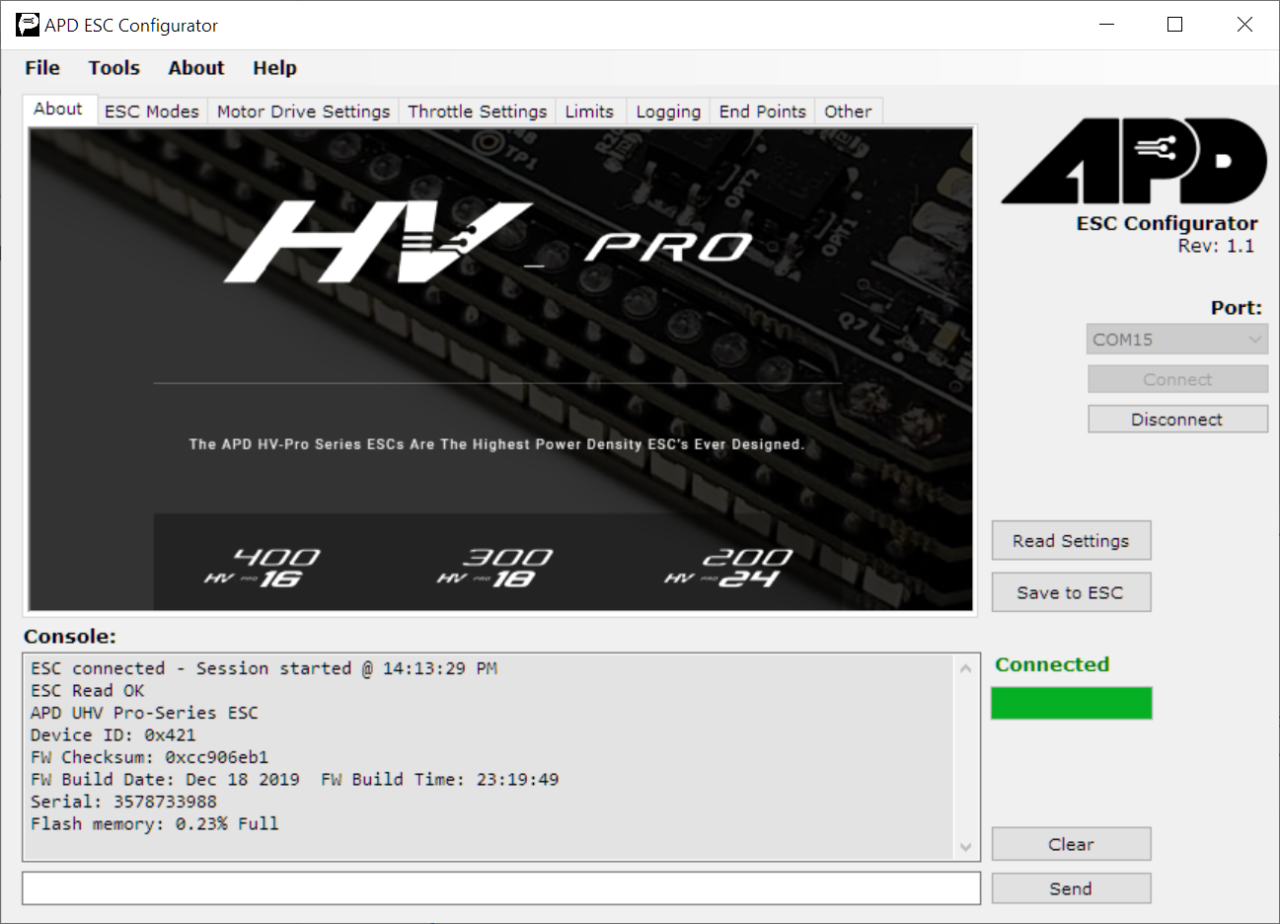 APD HV PRO 14 Brushless ESC | NeuMotors Brushless Motors