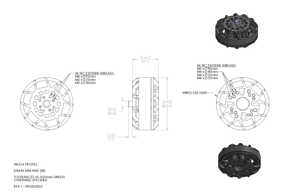 NeuMotors 65xxM Series BLDC Motors - NeuMotors Brushless Motors