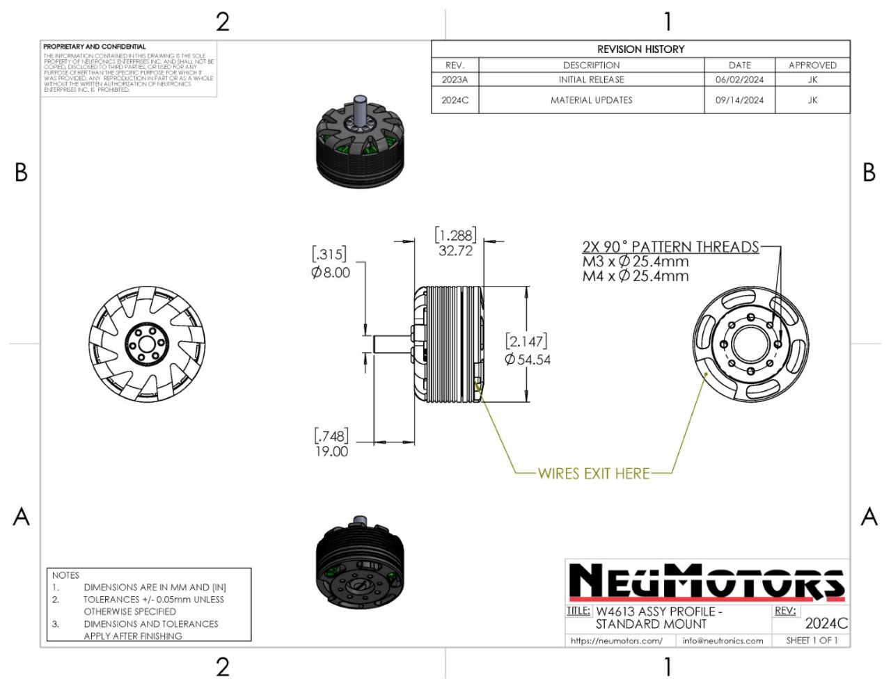 NeuMotors 4600 Series BLDC Motors: 500 to 2,000 watt BLDC Motors ...