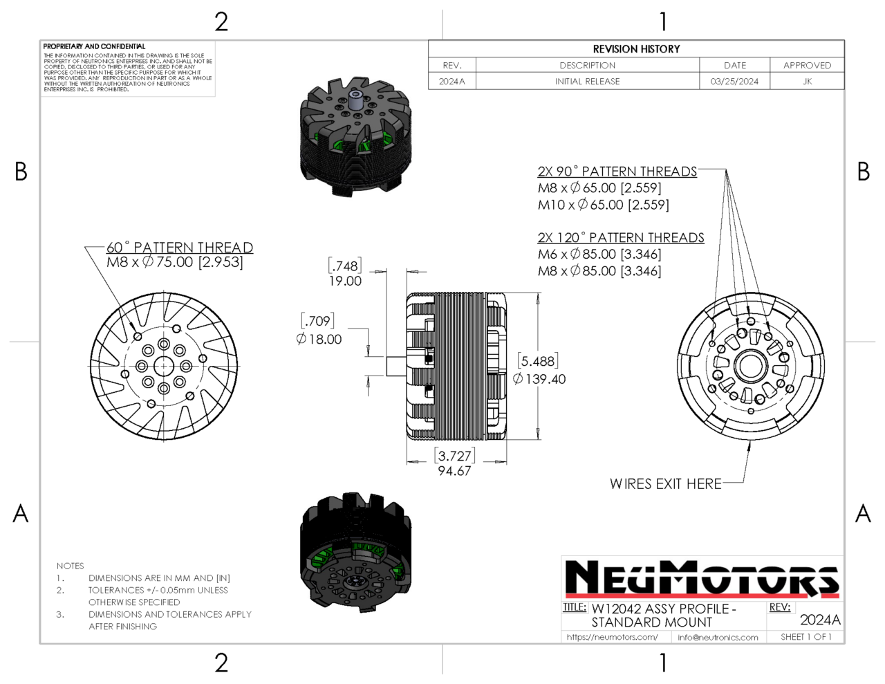 NeuMotors 120xx Series BLDC Motors - up to 40,000 watts - NeuMotors ...